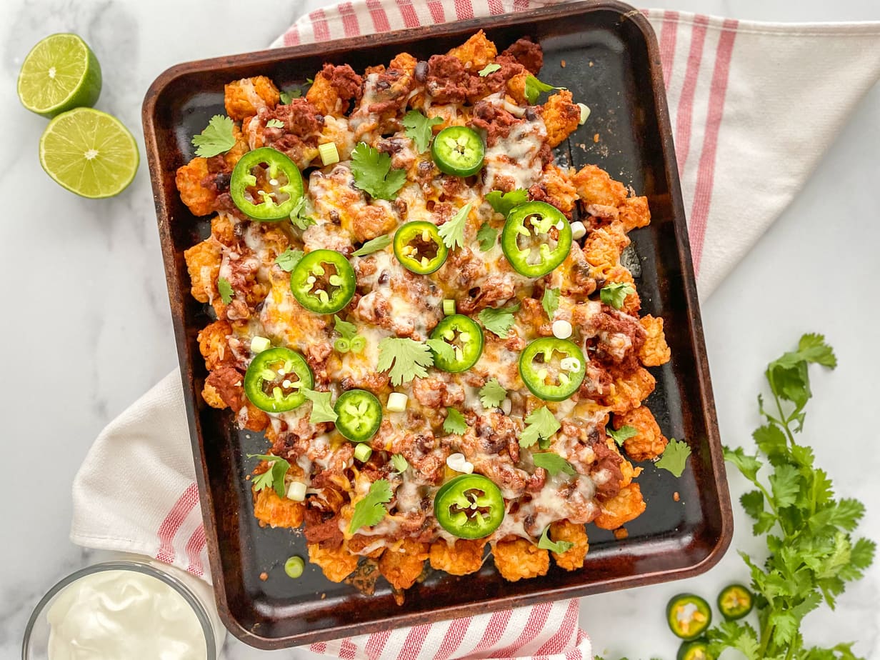 Chili Cheese Tater Tot Nachos (Totchos) - Barefoot In The Pines