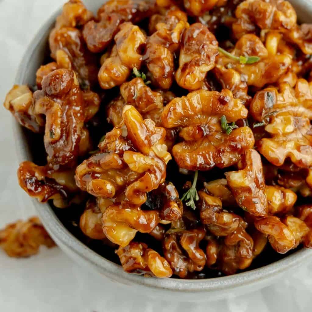 Homemade Candied Maple Walnuts - Barefoot In The Pines