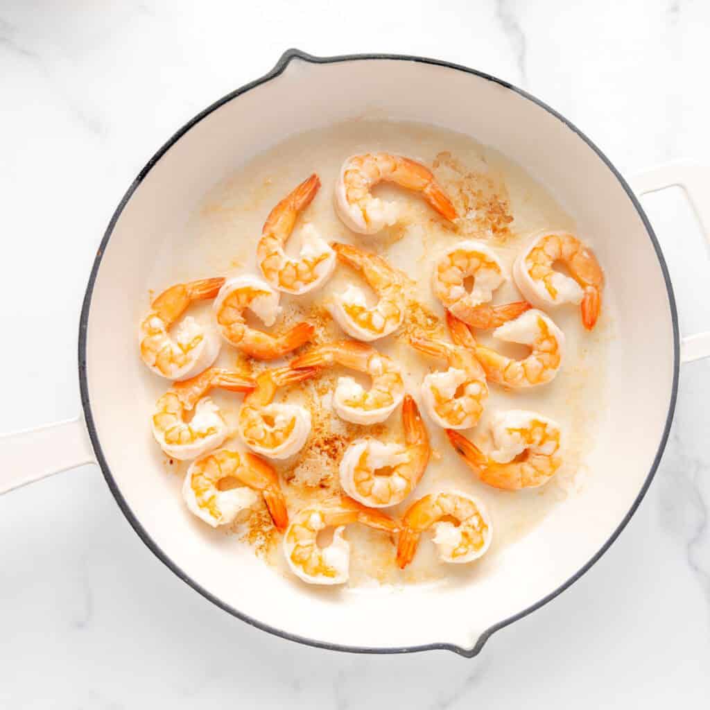 Garlic Butter Shrimp Pasta - Barefoot In The Pines